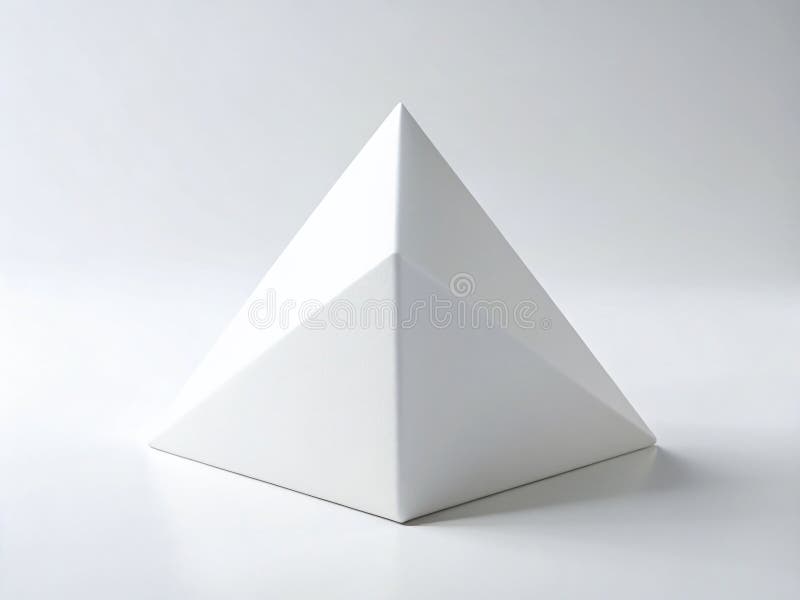 Clean White Pyramid Mockup a 3D Render for Minimalist Design Projects ...
