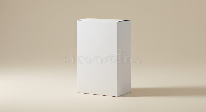 Blank White Box Mockup for Product Packaging on Neutral Background ...