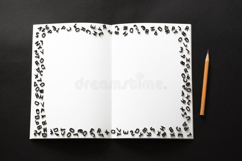 A Clean White Sheet in a Notebook, Space for Creativity, Black English ...