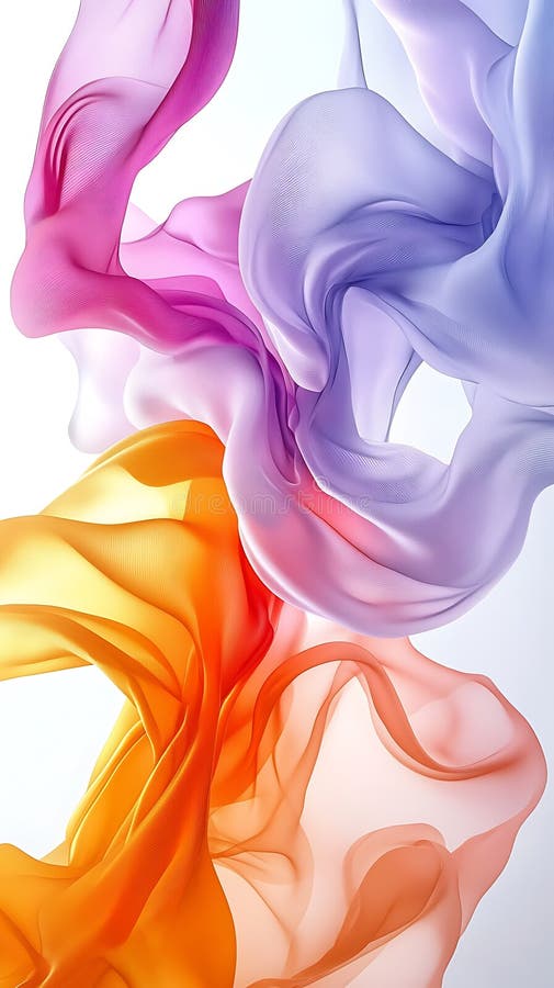 Clean White Space Contrasted with Gentle, Flowing Colors Stock ...