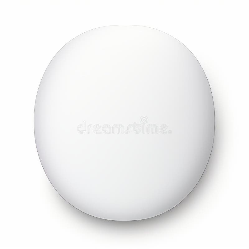 Clean White Sphere on Flat Background with Soft Renderings Stock ...