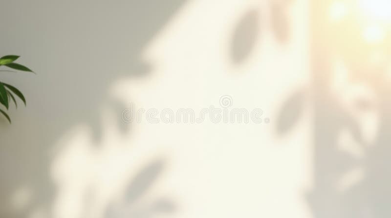 A Clean White Surface with Soft Golden Hour Sunlight Stock Illustration ...
