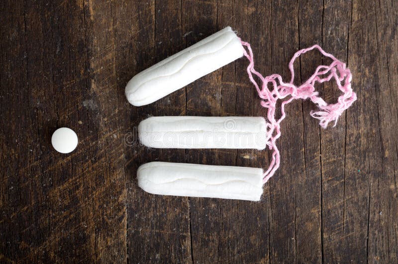 Two Clean White Tampons Shaped in To a Heart Lying Stock Image - Image ...