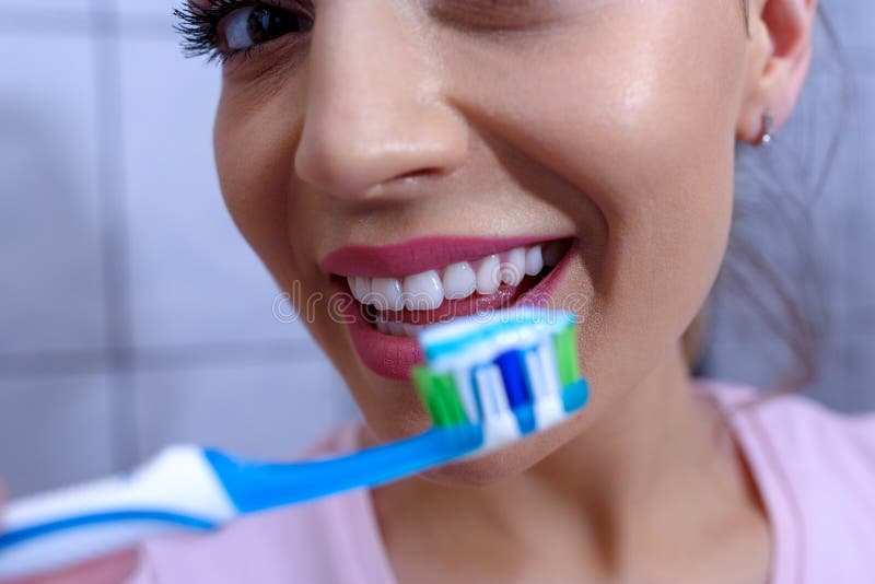 Clean and White Teeth. Ready for Cleaning Teeth, Toothbrush and Stock ...