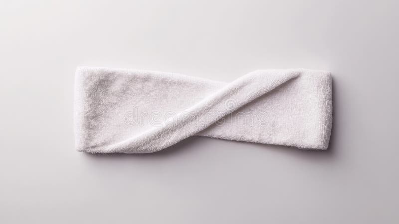 Clean White Twisted Sweatband Mockup Top View Template for Custom ...