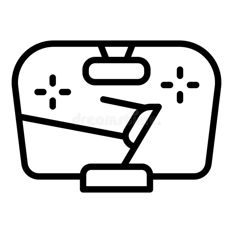 Clean Windshield Wiper Icon Outline Vector. Car Glass Stock Vector ...