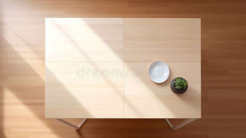 Clean wood table overhead stock illustration. Illustration of surface ...