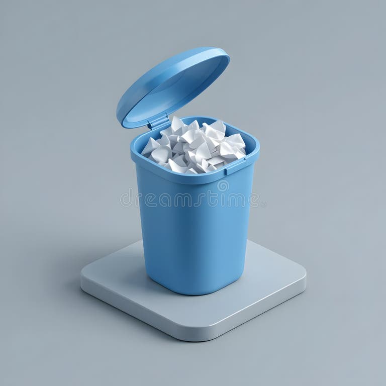 Blue Digital Trash Bin Stock Illustrations – 568 Blue Digital Trash Bin ...