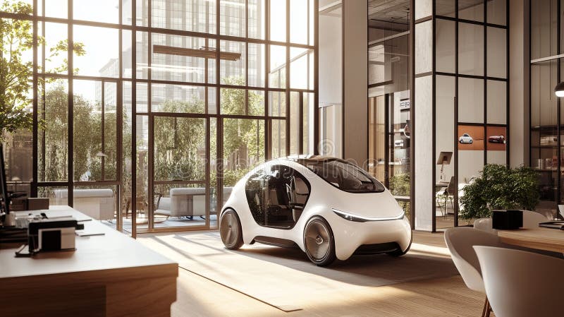 A Clean Workspace Showcasing EV Car-sharing Logistics and Sleek ...