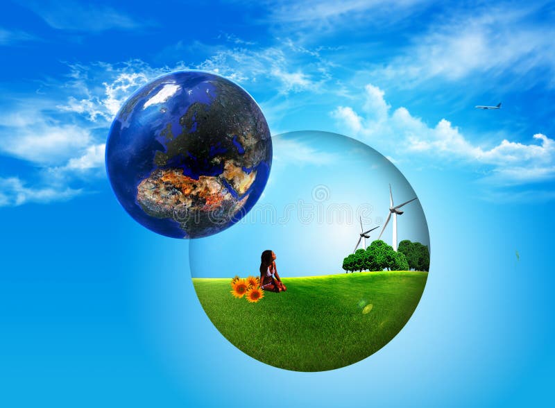Clean world stock illustration. Illustration of bubble - 13988581