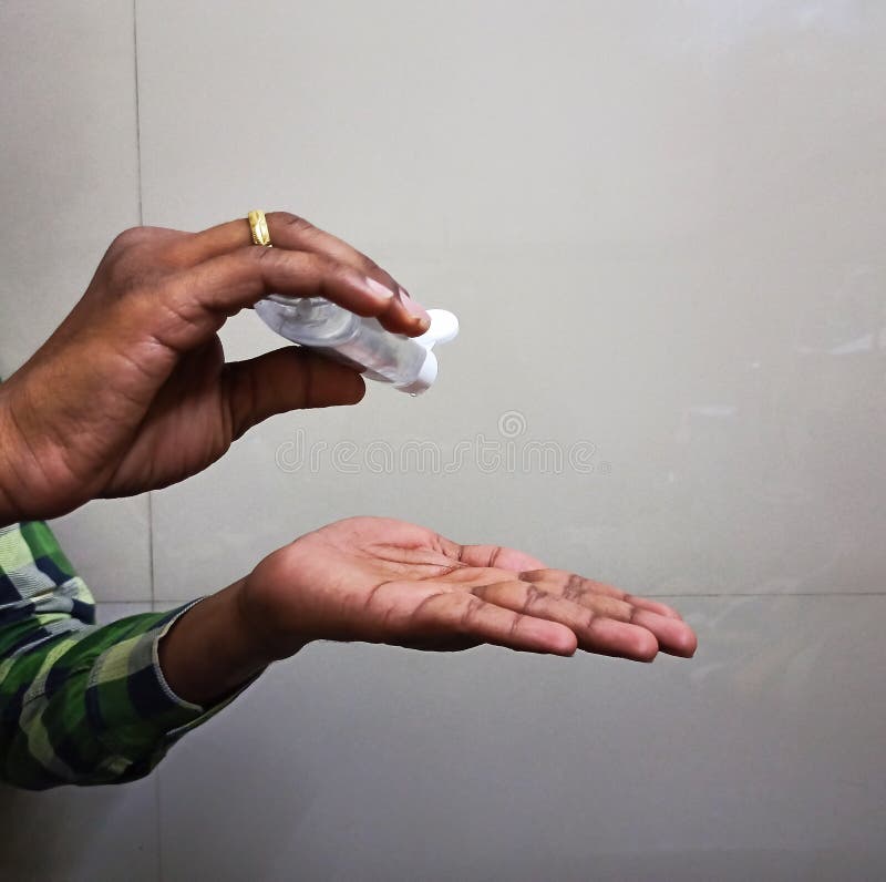 Clean Your Hands with Sanitizer Stock Image - Image of wash, clean ...