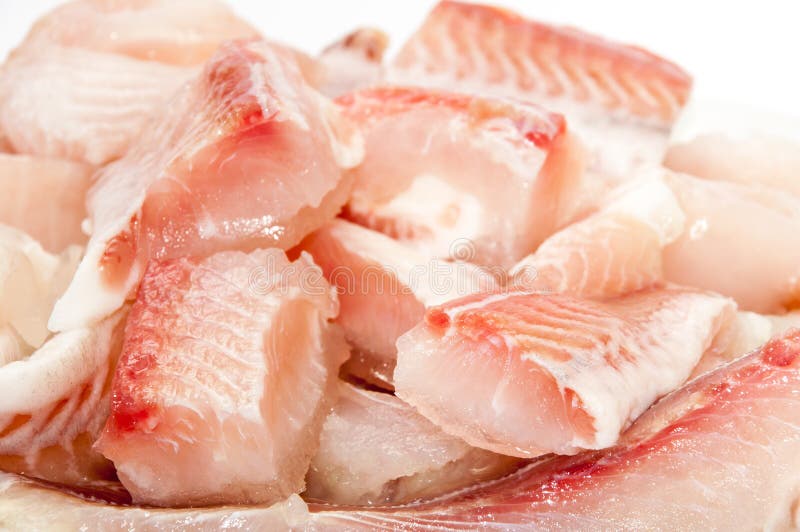 Cleaned and Cut Fish Prepared for Frying Stock Image - Image of object ...