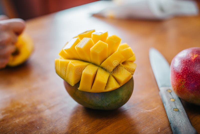 Cleaned peeled mango stock image. Image of cleaned, exotic - 112392171