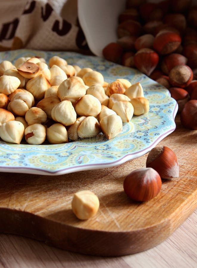Cleaned and Roasted Hazelnuts Stock Photo - Image of organic, food ...