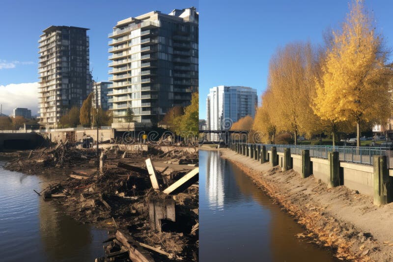Before and after. Cleaned-up Beaches and Parks after Successful ...