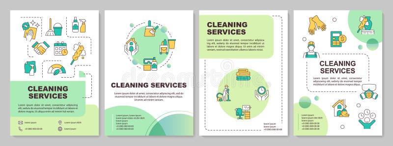 Cleaner Booking Benefits Green Circle Brochure Template Stock Vector ... Cleaner Booking Benefits Green Circle Brochure Template Stock Vector ...