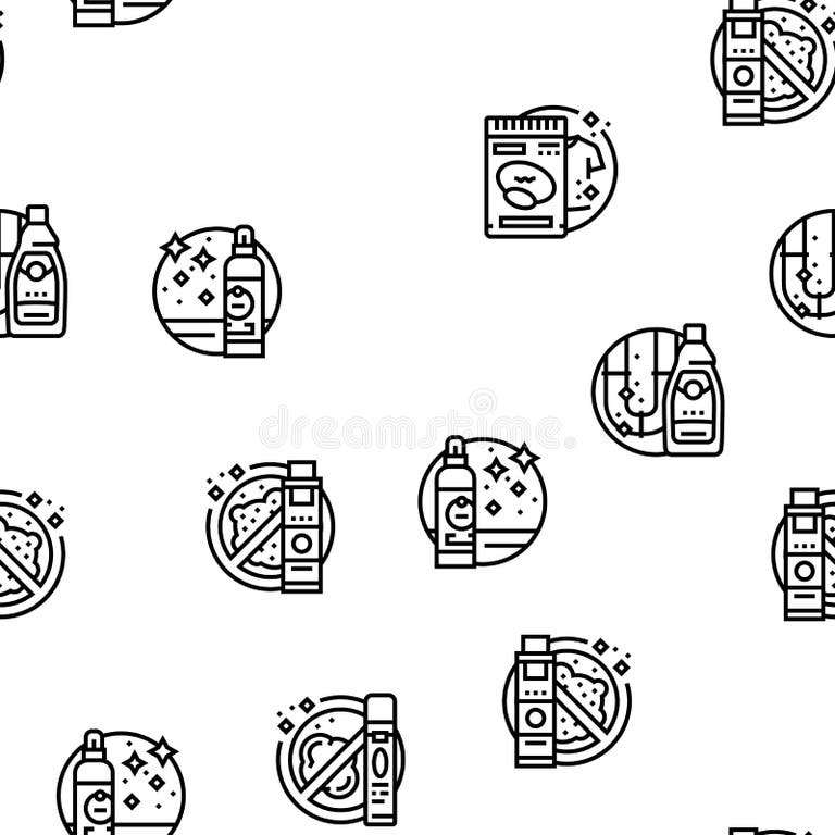 Cleaner Clean Detergent Wash Hand Vector Seamless Pattern Stock Vector ...