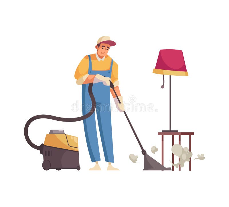 Flat Cleaner Illustration stock vector. Illustration of cleaner - 227774438