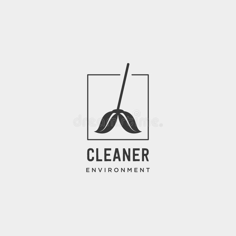 Cleaner Green Environment Simple Logo Template Vector Illustration ...