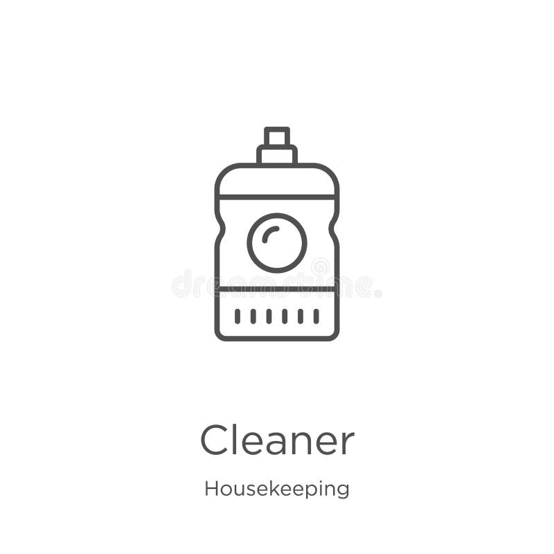 Cleaner Icon Vector from Housekeeping Collection. Thin Line Cleaner ...