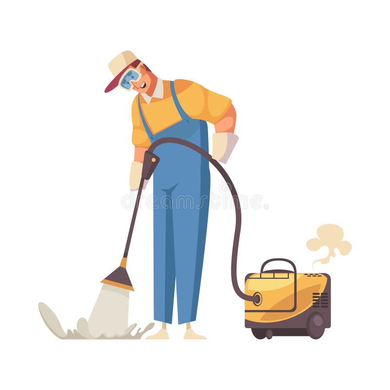 Flat Cleaner Illustration stock vector. Illustration of cleaner - 227774438
