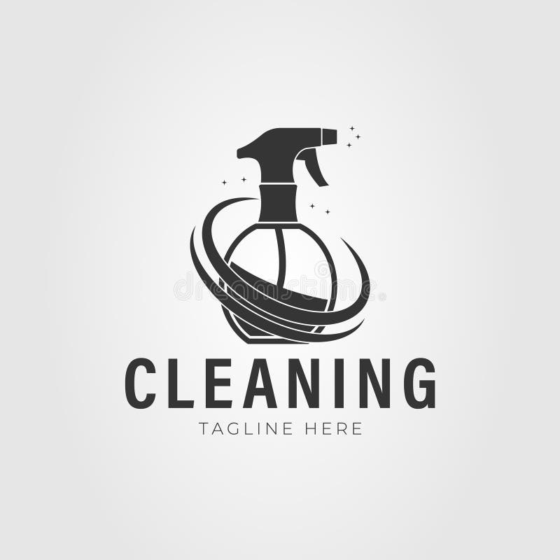 Cleaner Spray for Cleaning Glass Logo Vector Illustration Design Stock ...