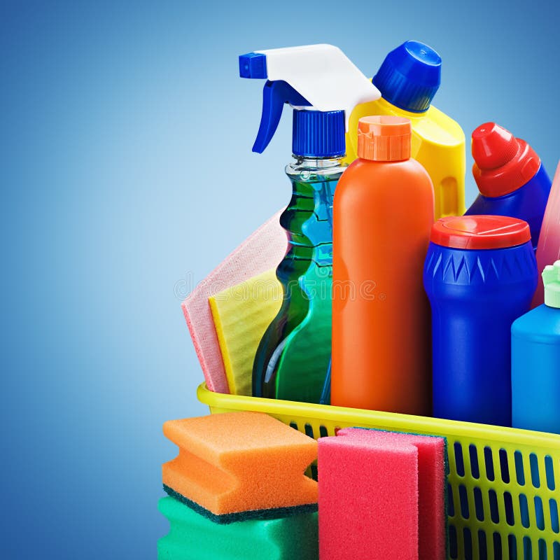 Cleaners Supplies and Cleaning Equipment Stock Image - Image of ...