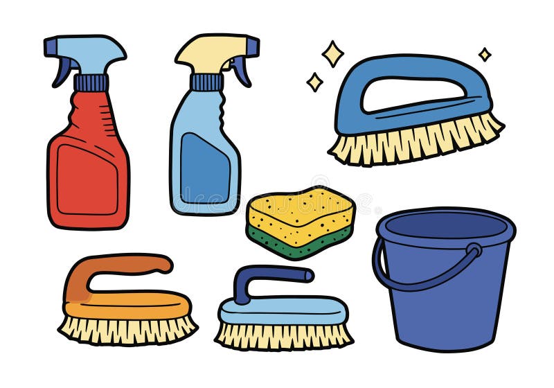 Cleaning agents clipart stock illustration. Illustration of disinfect ...