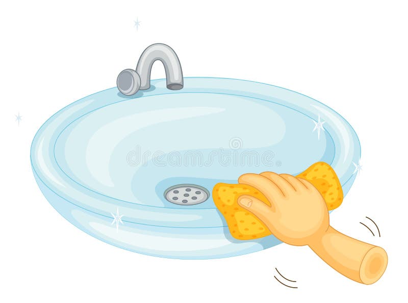 Cleaning basin stock vector. Illustration of basin, hand - 30350094
