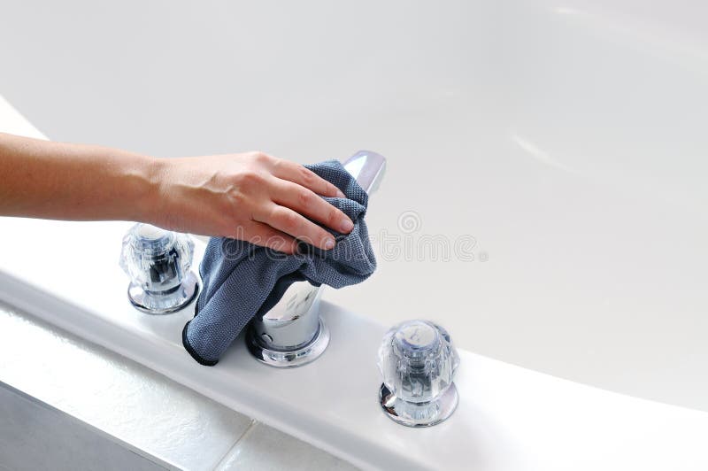 Cleaning bath tub stock photo. Image of polishing, shine - 5963576