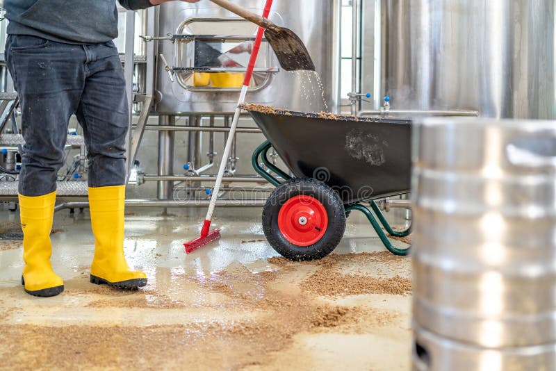 Cleaning the Boiler from Residual Malt after Brewing Beer in the ...