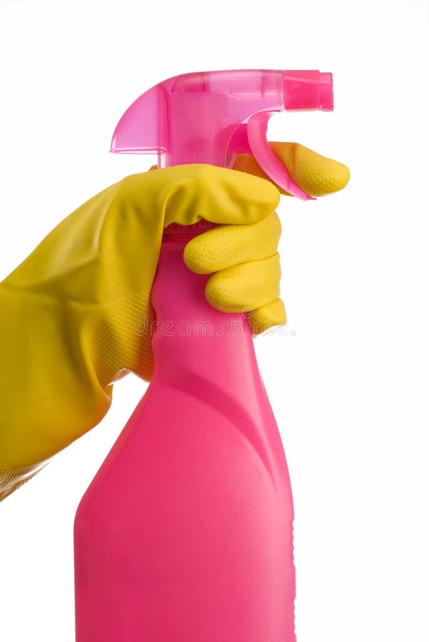 Cleaning bottle and hand stock photo. Image of housekeeping - 8500294