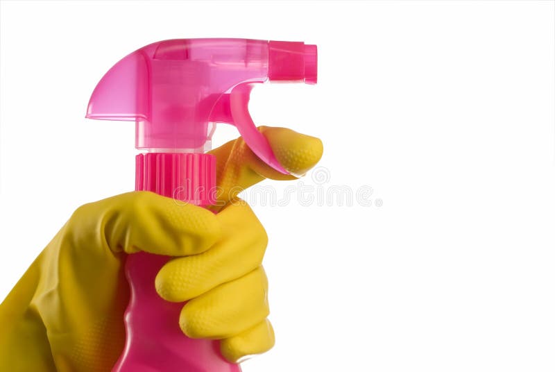 Cleaning bottle and hand stock image. Image of bottle - 8500361