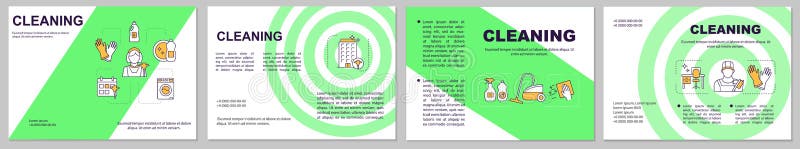 Cleaning Brochure Template Layout Stock Vector - Illustration of linear ...