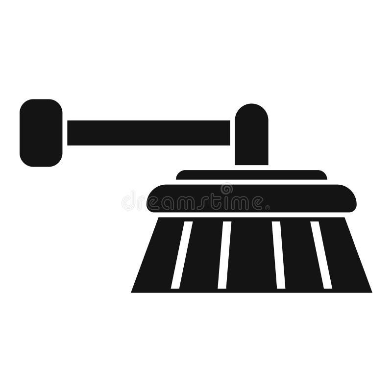 Cleaning Brush Hanging on Wall Simple Icon Stock Vector - Illustration ...