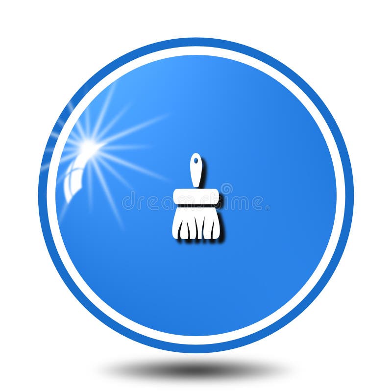 Cleaning Brush Icon,sing,illustration Stock Illustration - Illustration ...