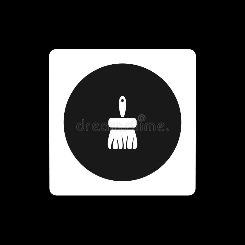 Cleaning Brush Icon,sing,illustration Stock Illustration - Illustration ...