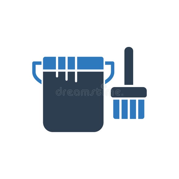 Cleaning Bucket Icon stock vector. Illustration of symbol - 398276007