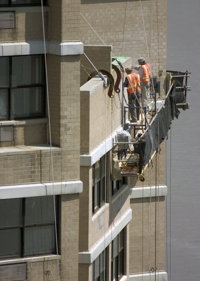 Cleaning a building stock photo. Image of people, altitude - 2017256