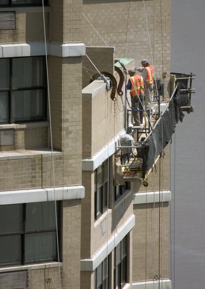 Cleaning a building stock photo. Image of people, altitude - 2017256