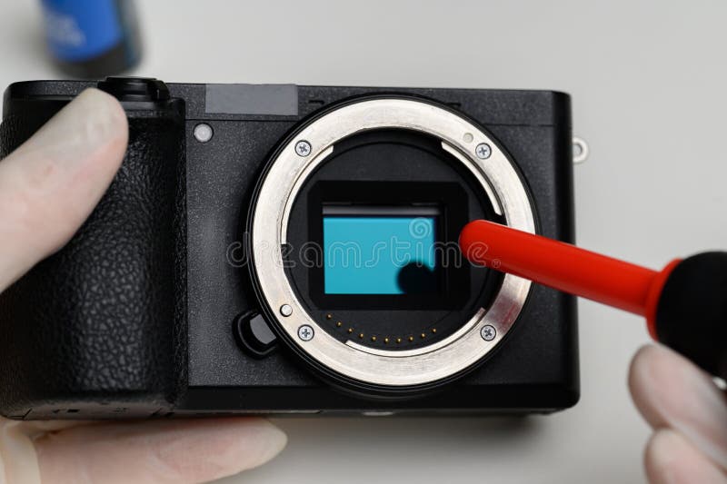 Cleaning the Camera Sensor with a Blower for Office Equipment and ...