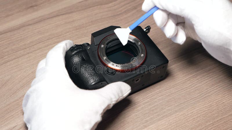 Cleaning camera sensor stock video. Video of high, remove - 311253241