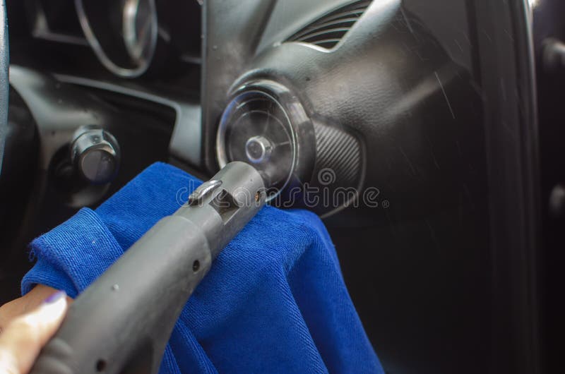 Cleaning of Car Air Conditioner Stock Image - Image of button ...