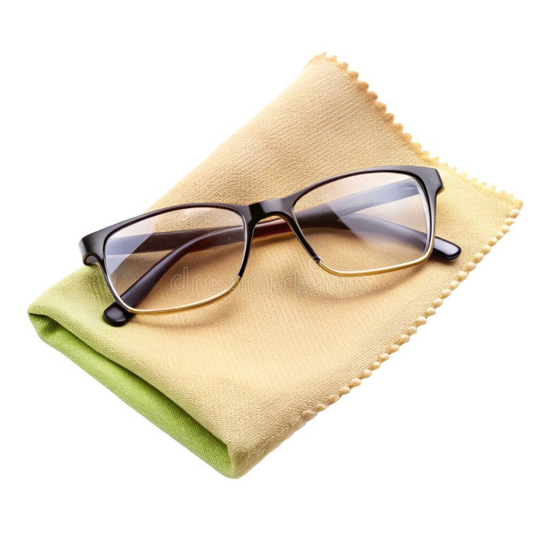 Cleaning Cloth for Eyewear Isolated on White Background Stock ...