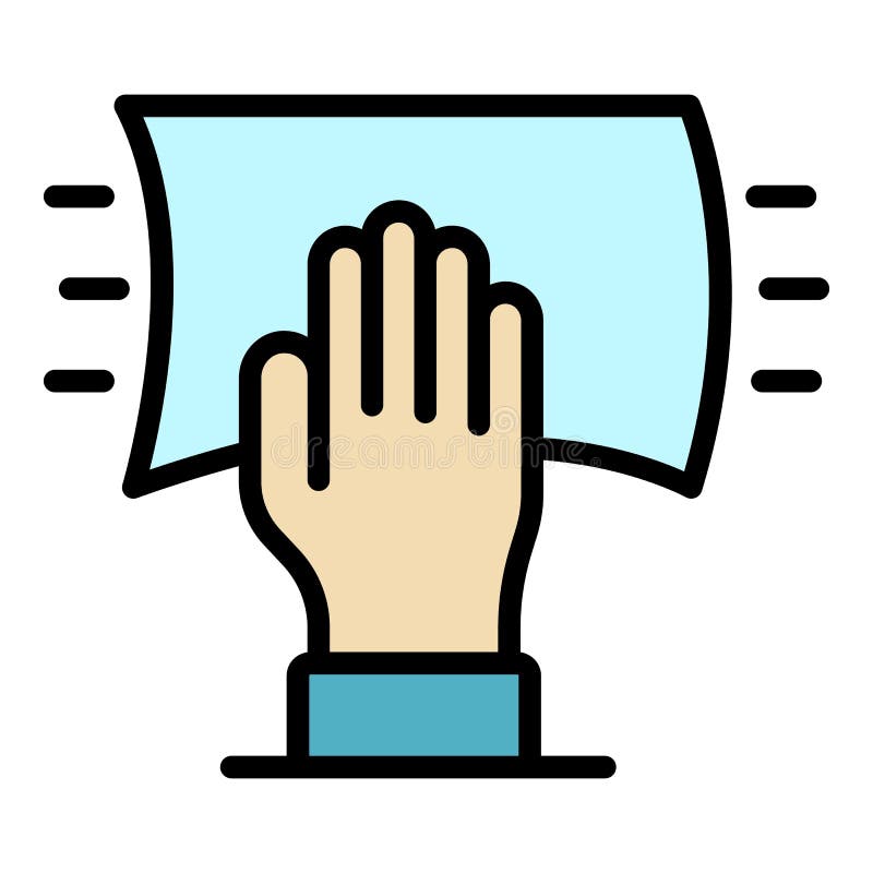 Cleaning Cloth Icon Color Outline Vector Stock Vector - Illustration of ...