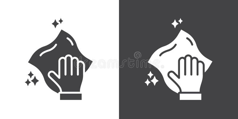 Cleaning Cloth Icon Thin Line Illustration Set Stock Vector ...