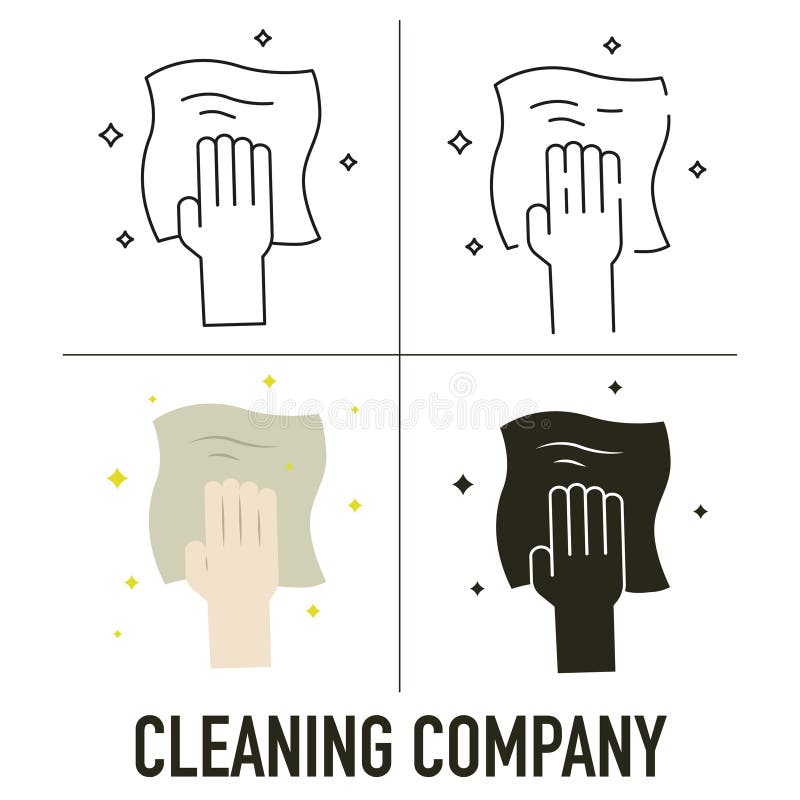 Cleaning Company Symbol Icon. Vector Set of Cleaning Icons Stock Vector ...
