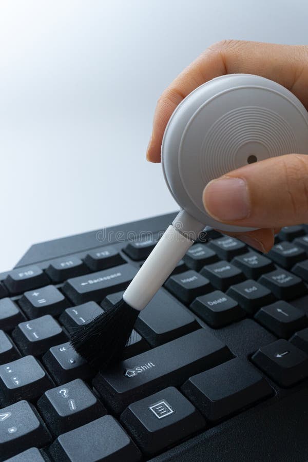 Cleaning computer keyboard stock photo. Image of equipment - 252593732