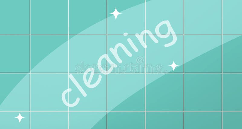 Cleaning Concept. Illustration of Clean Tile Wall in Bathroom Stock ...