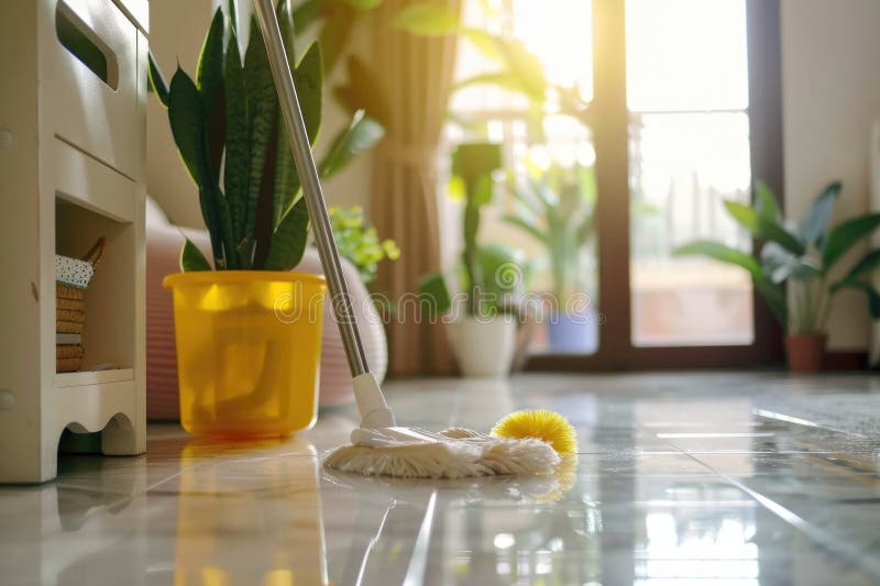 Cleaning Crew at Work stock image. Image of living, floor - 366172869